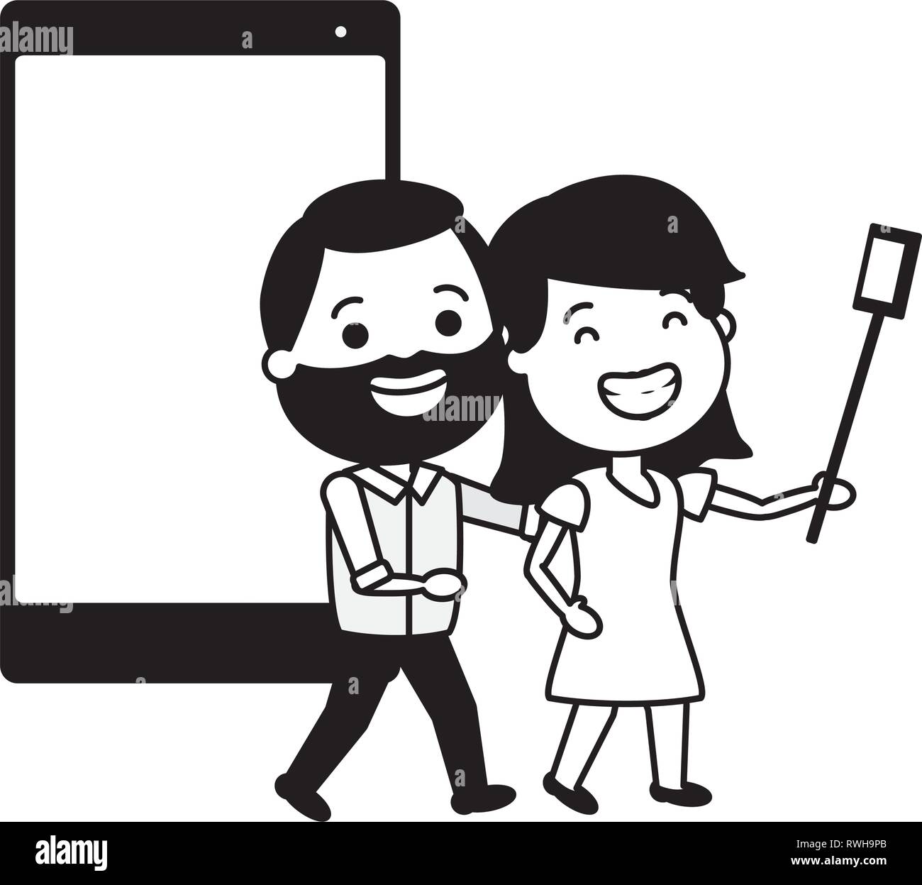 Smiling tech Stock Vector Images - Alamy