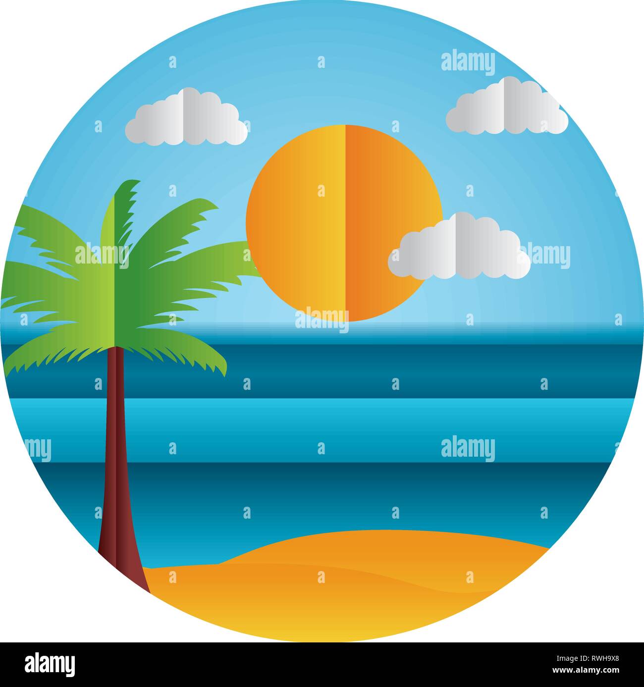 paper origami landscape Stock Vector Image & Art - Alamy