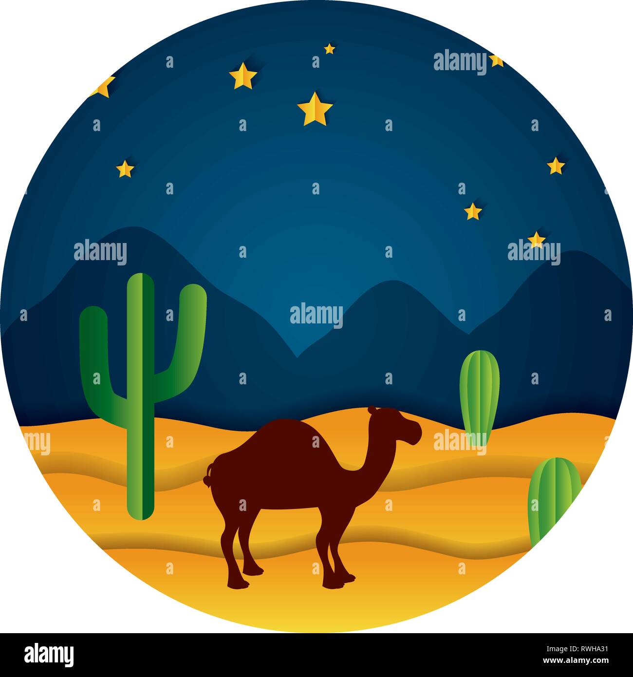 paper origami landscape Stock Vector Image & Art - Alamy