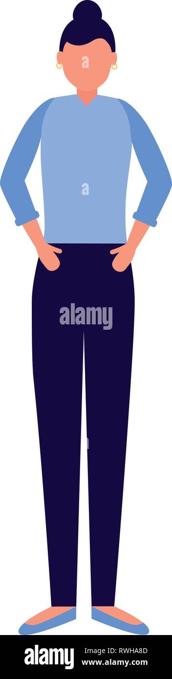 woman character standing Stock Vector Image & Art - Alamy