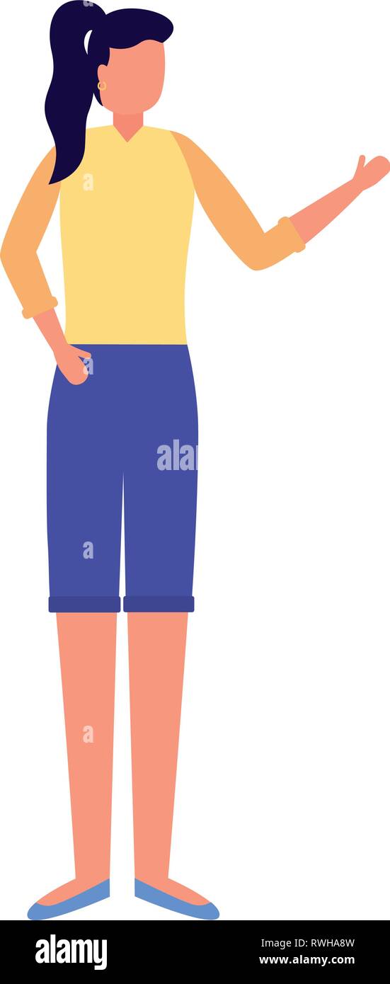 woman character standing Stock Vector Image & Art - Alamy