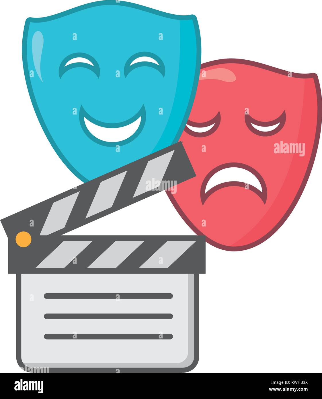 clapperboard drama comedy masks Stock Vector Image & Art - Alamy