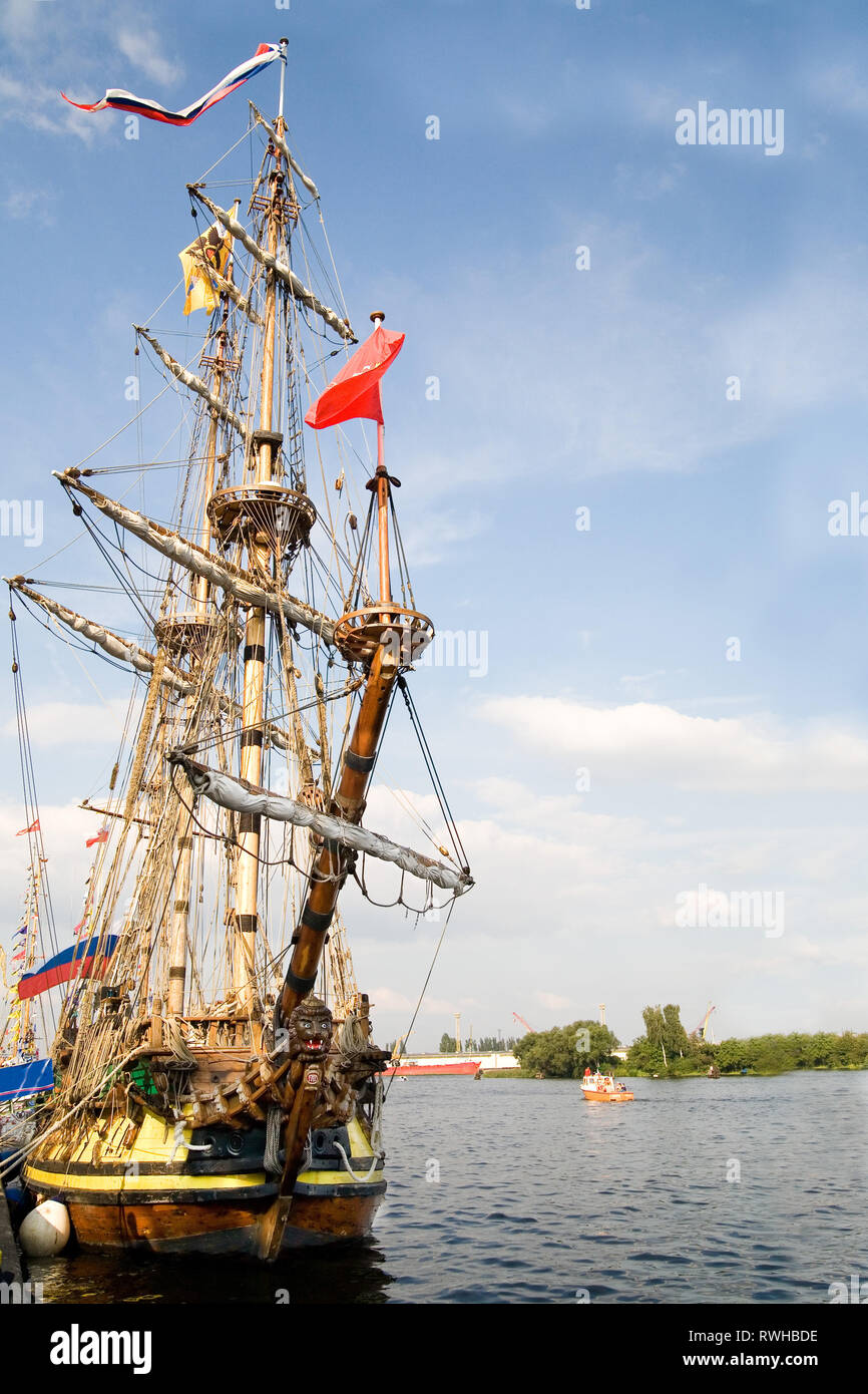 front of old sailing ship - photo taken in Szczecin during Tall Ships ...