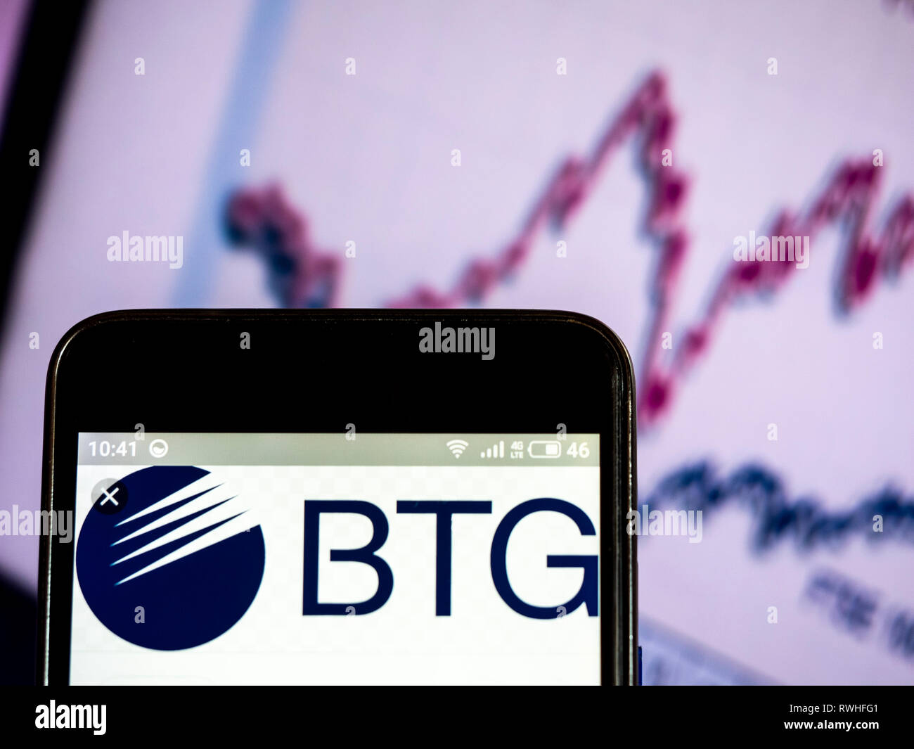 BTG plc company logo seen displayed on smart phone Stock Photo - Alamy