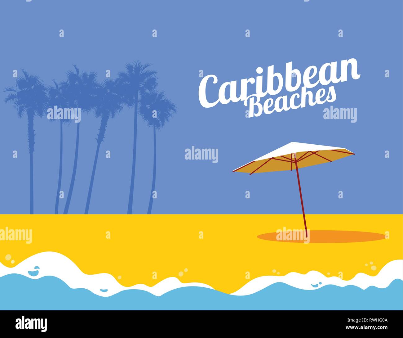 Sandy tropical beaches Stock Vector Images - Alamy