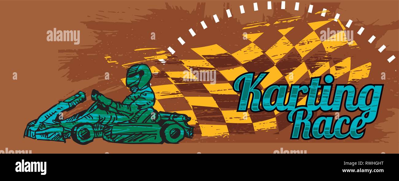 Go karts sign Stock Vector Images - Alamy