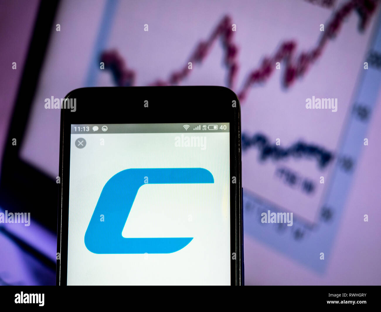 Cobham plc company logo seen displayed on smart phone Stock Photo - Alamy