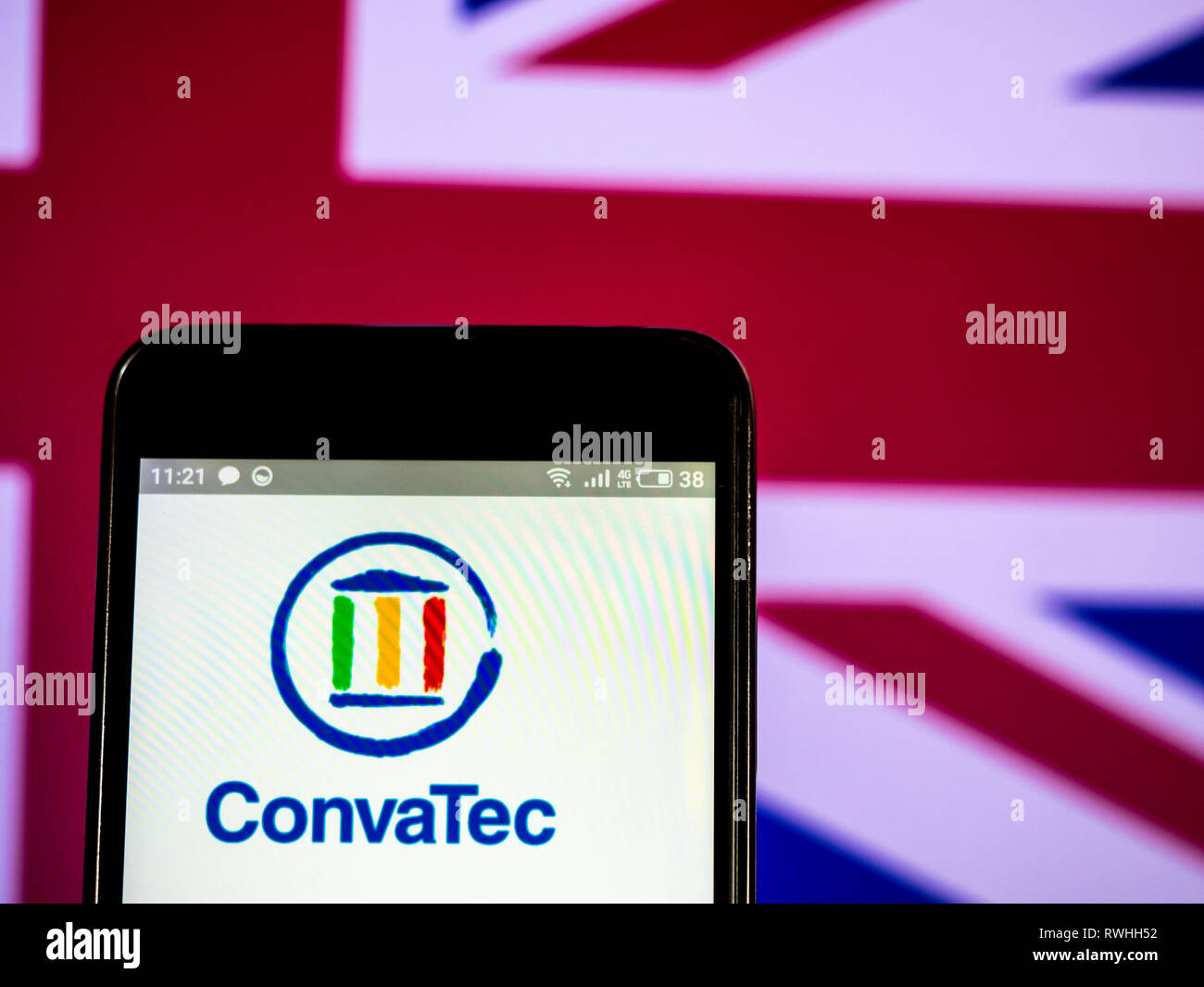 ConvaTec Group plc company logo seen displayed on smart phone Stock ...