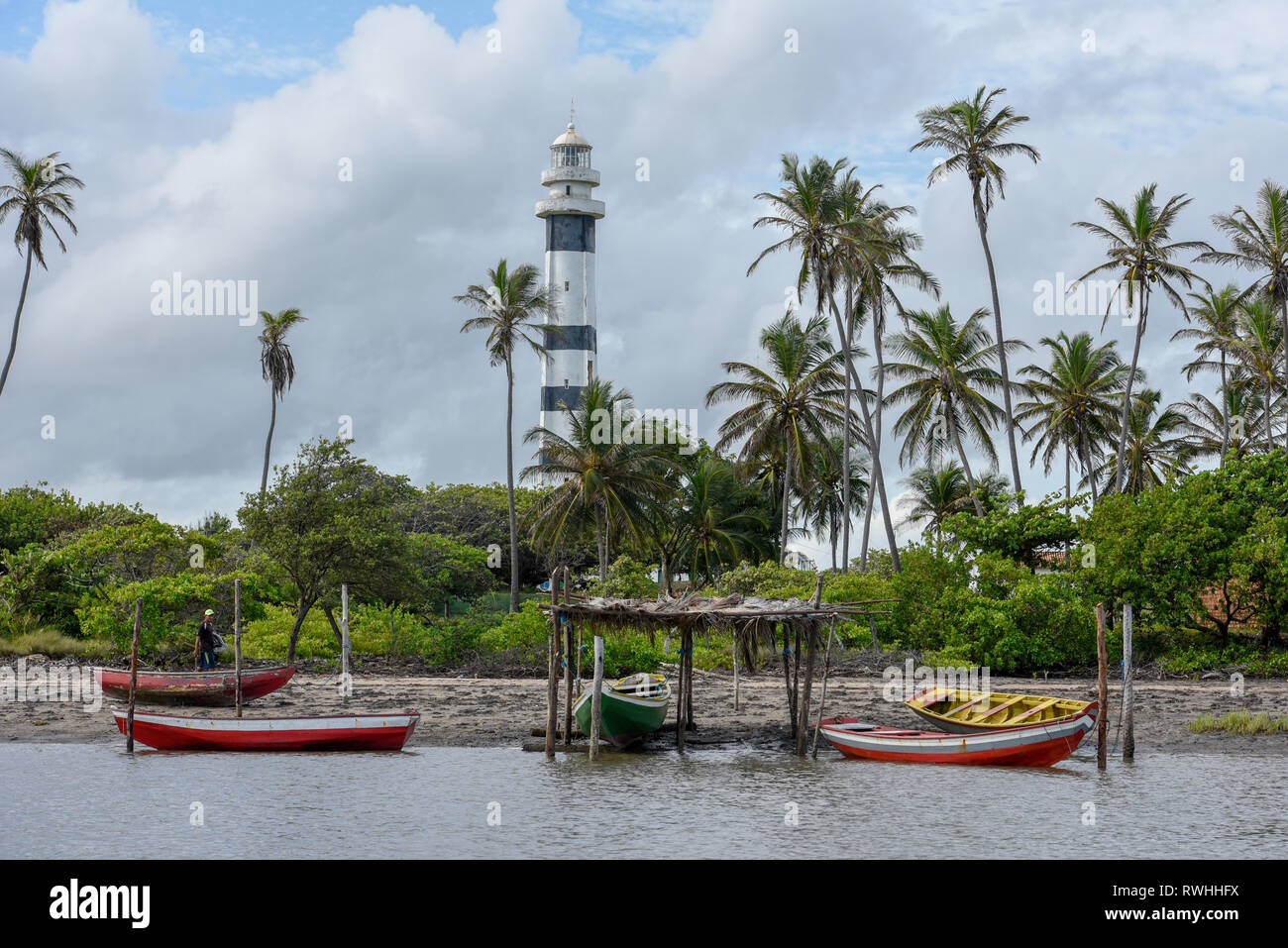 Mandacaru, Brasil - 14 January 2019: The Lighthouse of Preguicas at ...