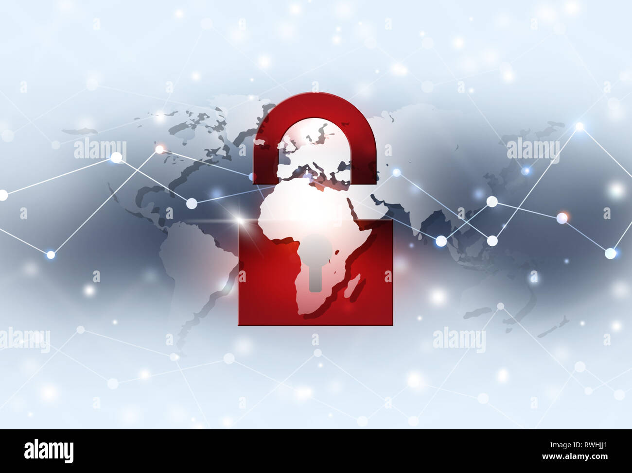 Internet connections world red hi-res stock photography and images - Alamy