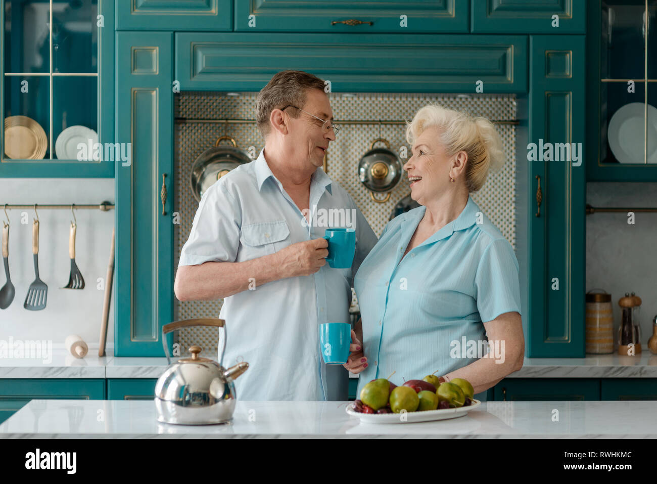 Old granny drinking tea hi-res stock photography and images - Alamy