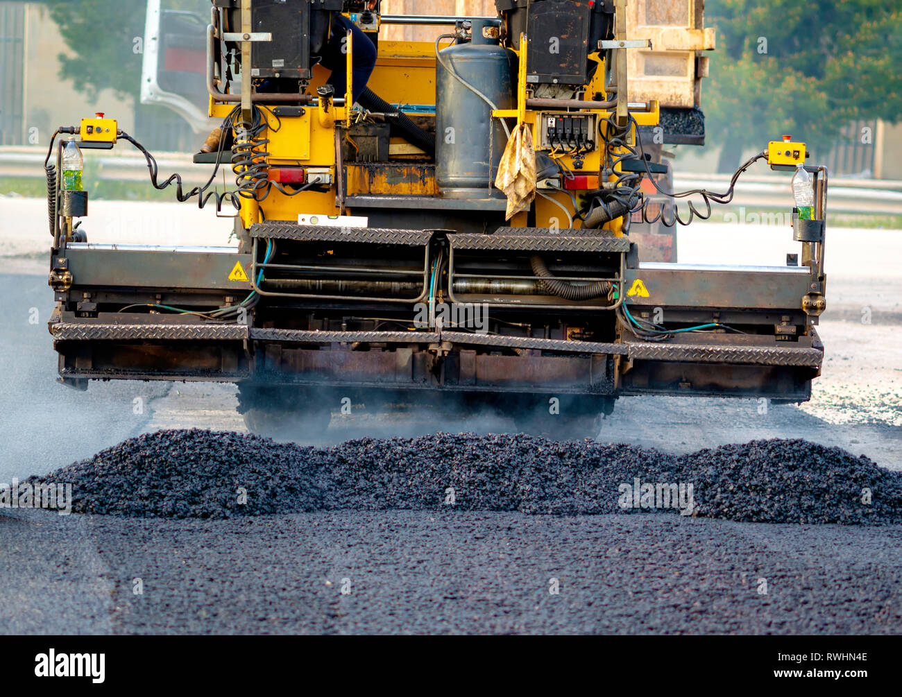 Hot asphalt spreading machine hi-res stock photography and images - Alamy