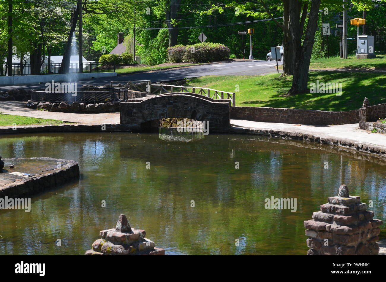 A water landscape with a bridge Stock Photo - Alamy