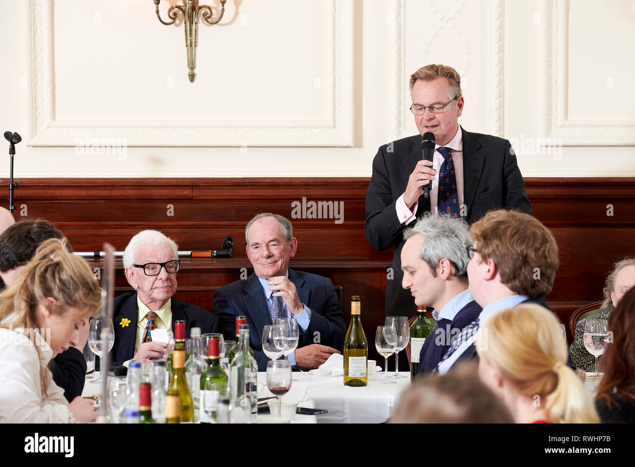 George Courtauld at the Oldie Literary Lunch 05/03/19 Stock Photo - Alamy