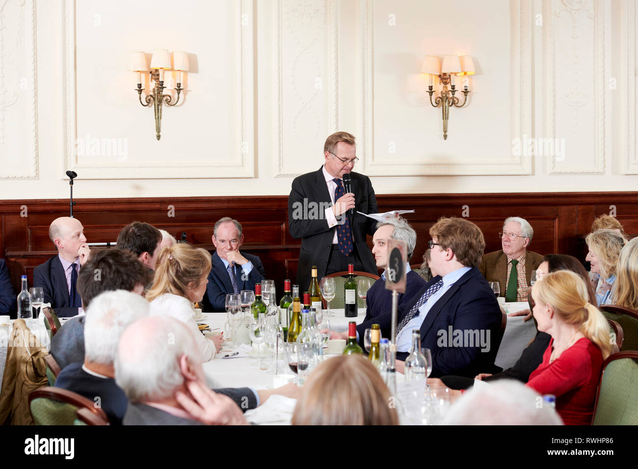 George Courtauld at the Oldie Literary Lunch 05/03/19 Stock Photo - Alamy
