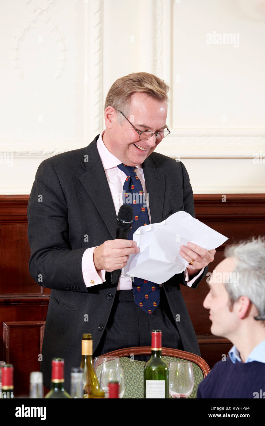George Courtauld at the Oldie Literary Lunch 05/03/19 Stock Photo - Alamy