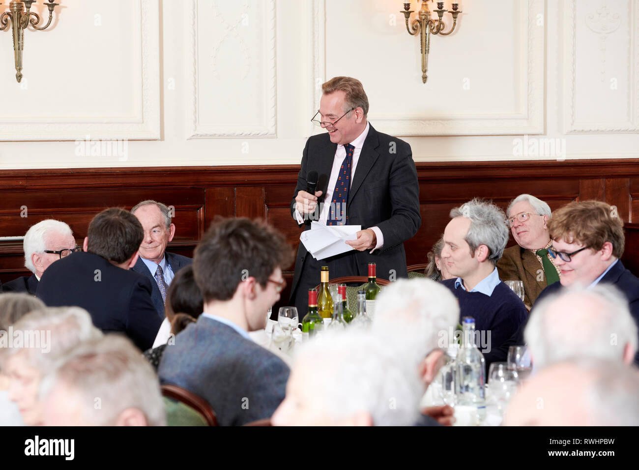 George Courtauld at the Oldie Literary Lunch 05/03/19 Stock Photo - Alamy