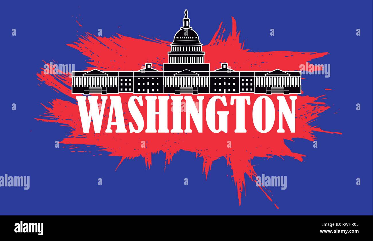 Washington dc capitol skyline Stock Vector Images - Alamy