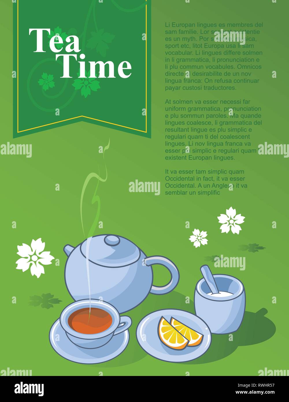 Tea herb Stock Vector Images - Alamy