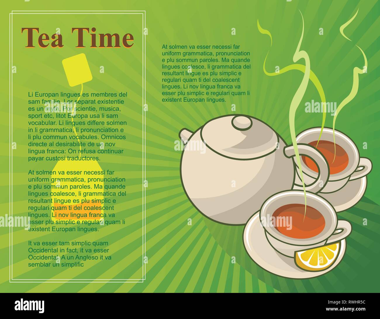 Green tea plant black background Stock Vector Images - Alamy