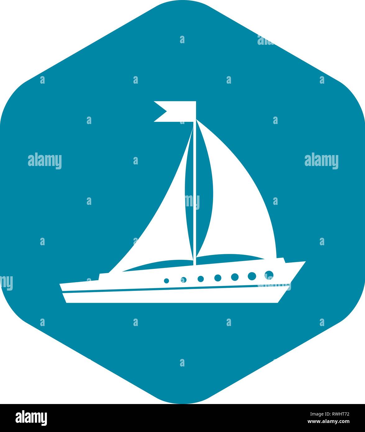 Sailing ship icon, simple style Stock Vector Image & Art - Alamy
