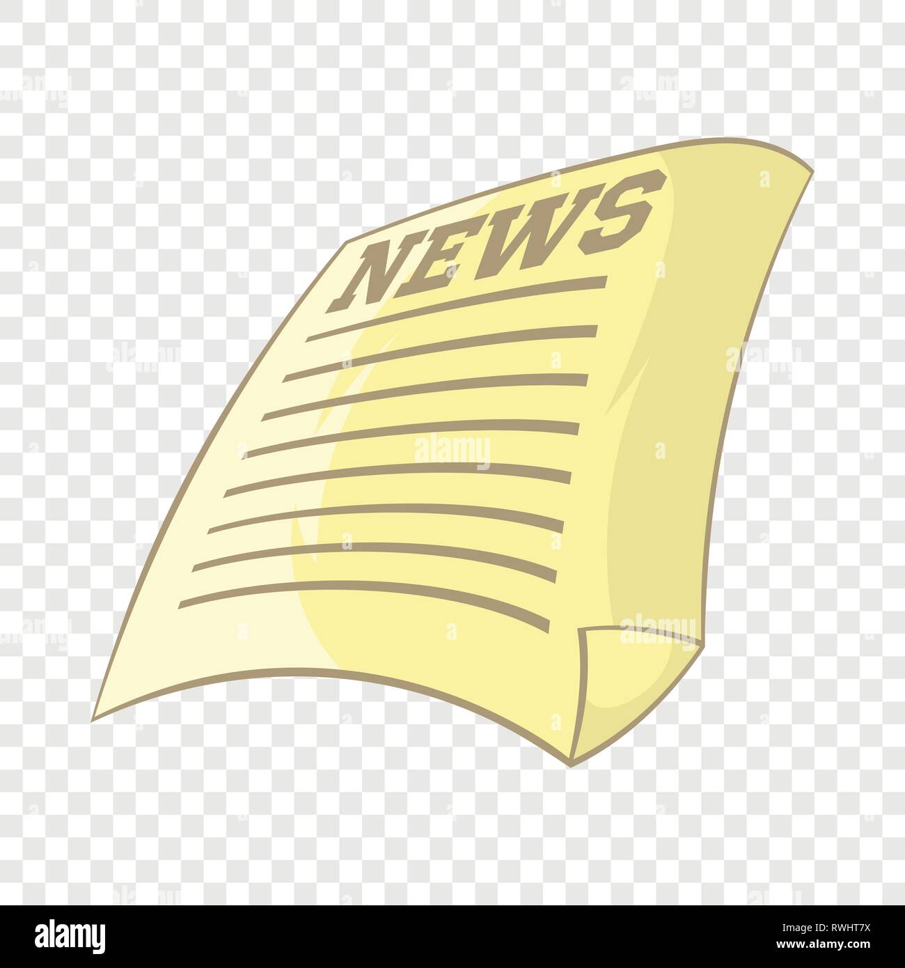Newspaper icon, cartoon style Stock Vector Image & Art - Alamy