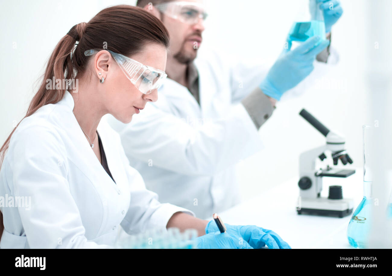 Two scientists work in hi-res stock photography and images - Alamy