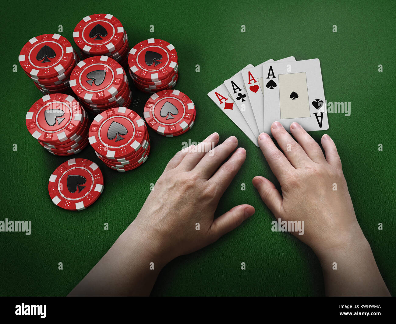 Quad aces hi-res stock photography and images - Alamy