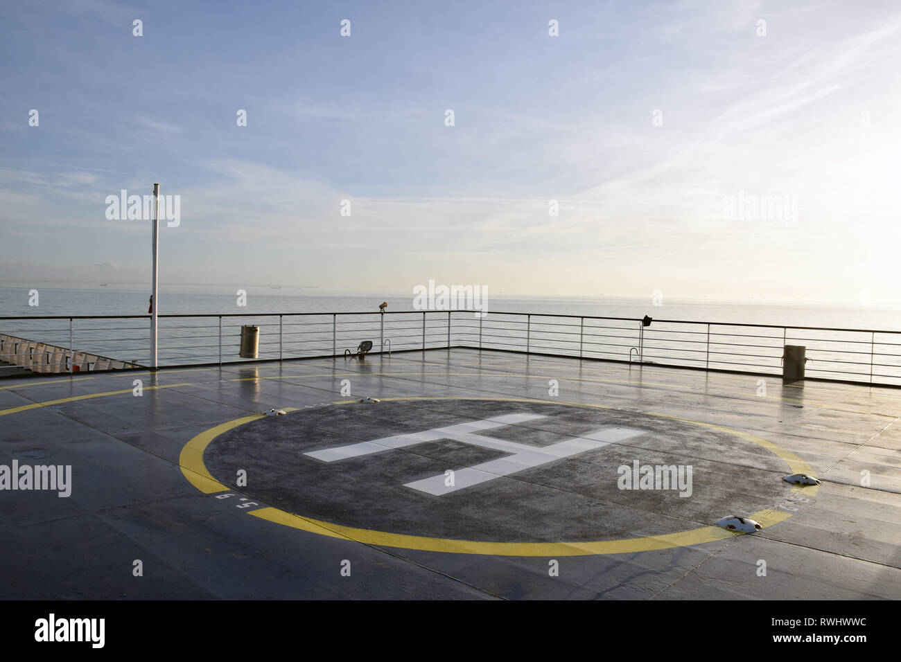 Helipad on Britanny Ferries boat, Feb 2019 Stock Photo - Alamy