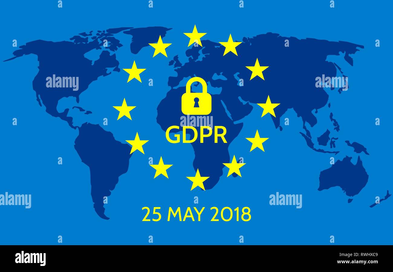EU General Data Protection Regulation. eu gdpr vector illustration ...
