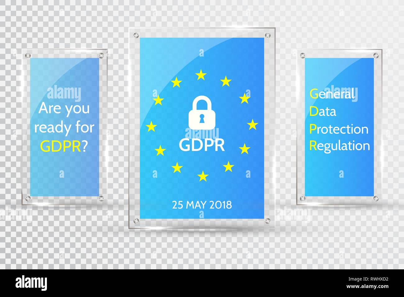 EU General Data Protection Regulation. eu gdpr vector illustration ...