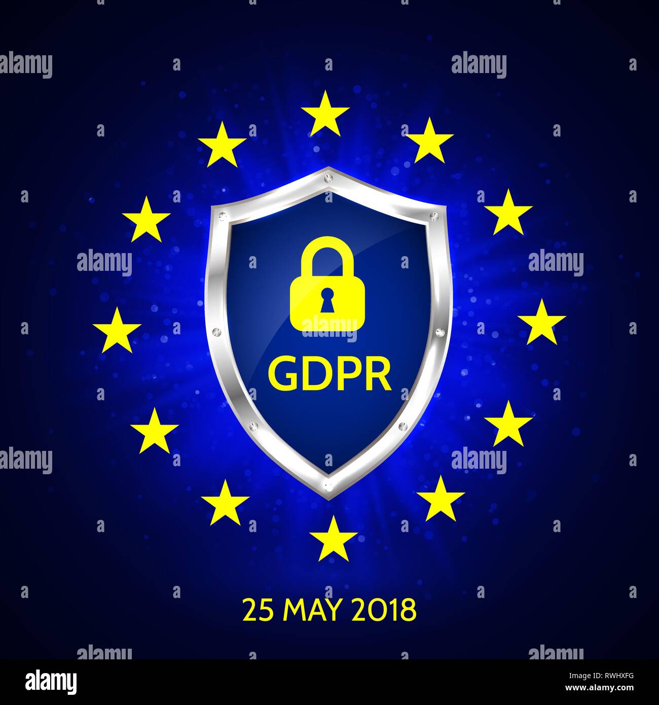 EU General Data Protection Regulation. eu gdpr vector illustration ...