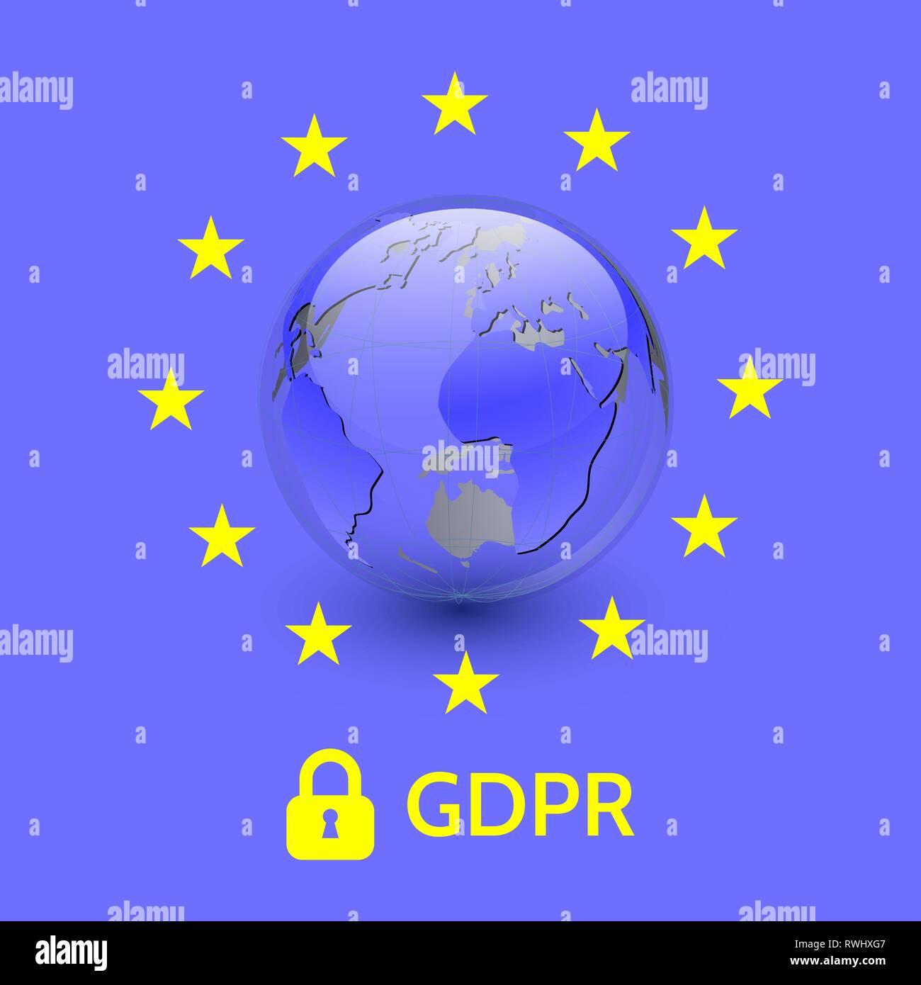 EU General Data Protection Regulation. eu gdpr vector illustration ...