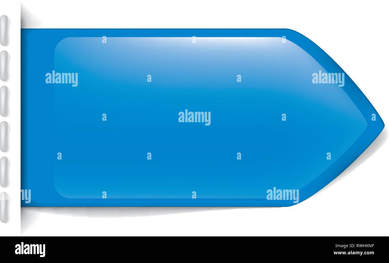 blue sticker on white background. Vector illustration Stock Vector ...