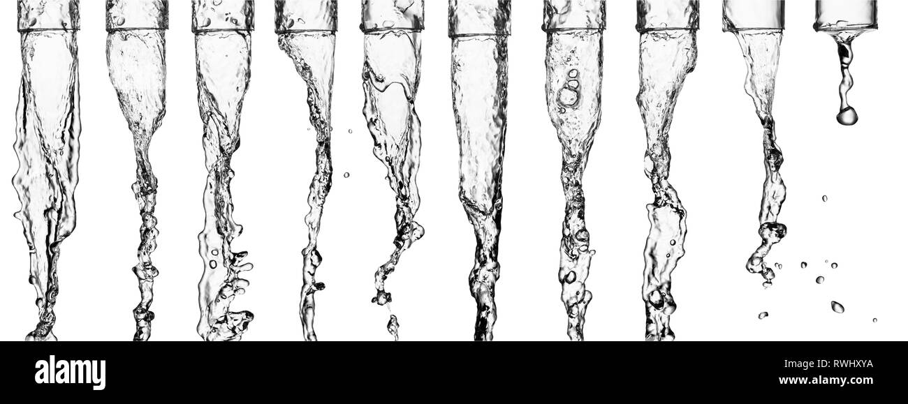 Splashing water jets Black and White Stock Photos & Images - Alamy