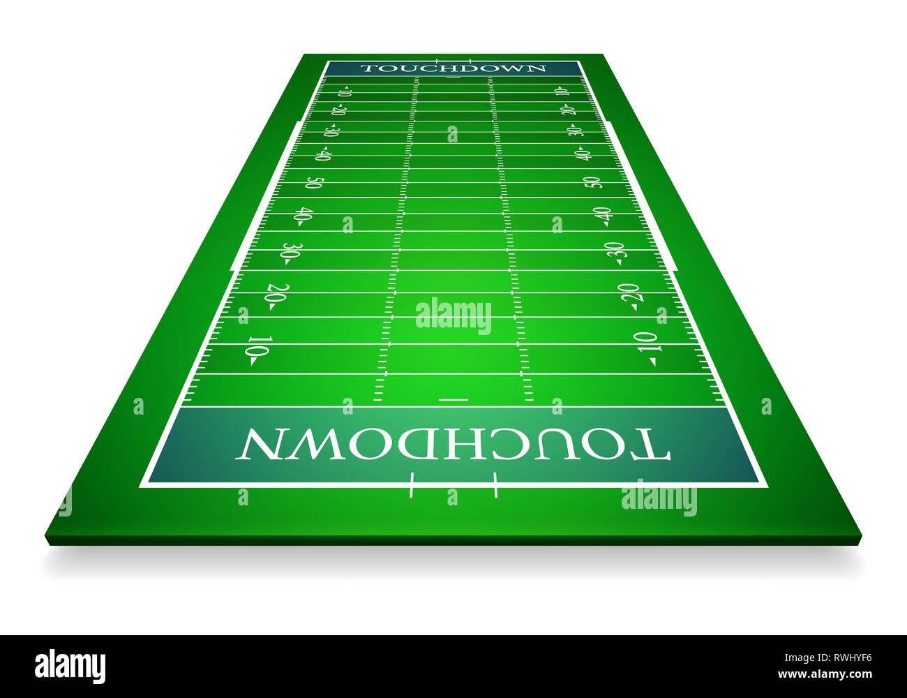 detailed illustration of an American Football fields with perspective ...