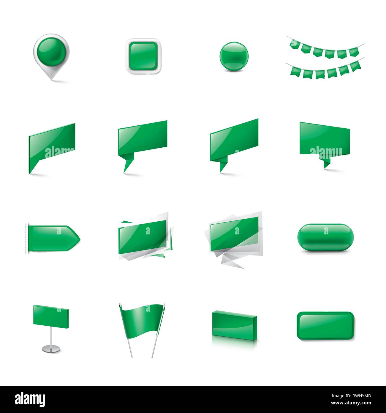 Green sticker Stock Vector Images - Alamy
