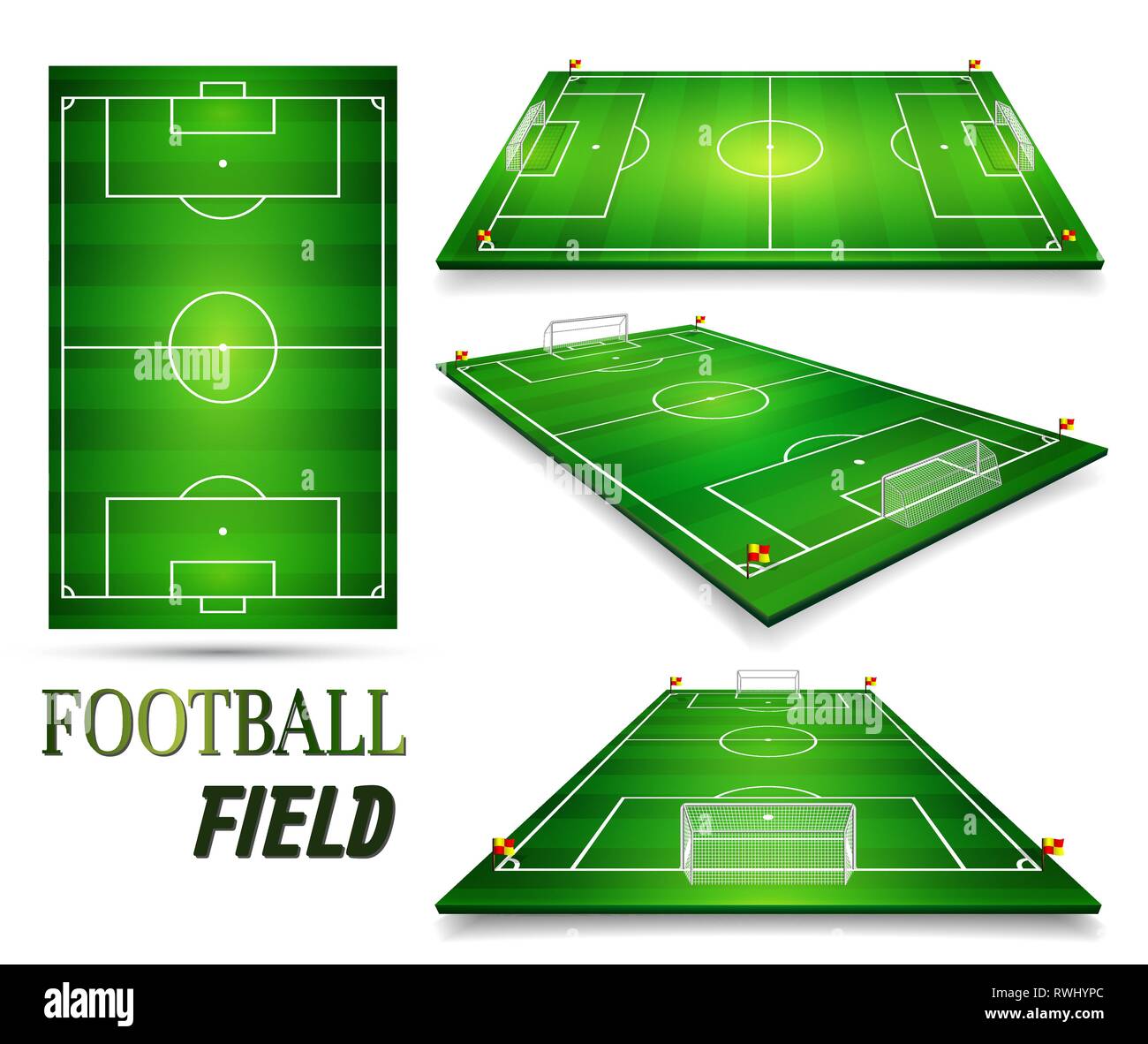 Soccer stadium aerial 3d Stock Vector Images - Alamy