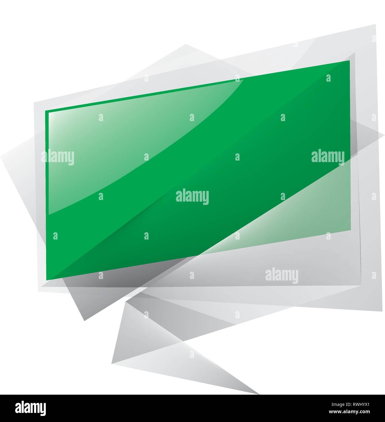 green sticker on white background. Vector illustration Stock Vector ...