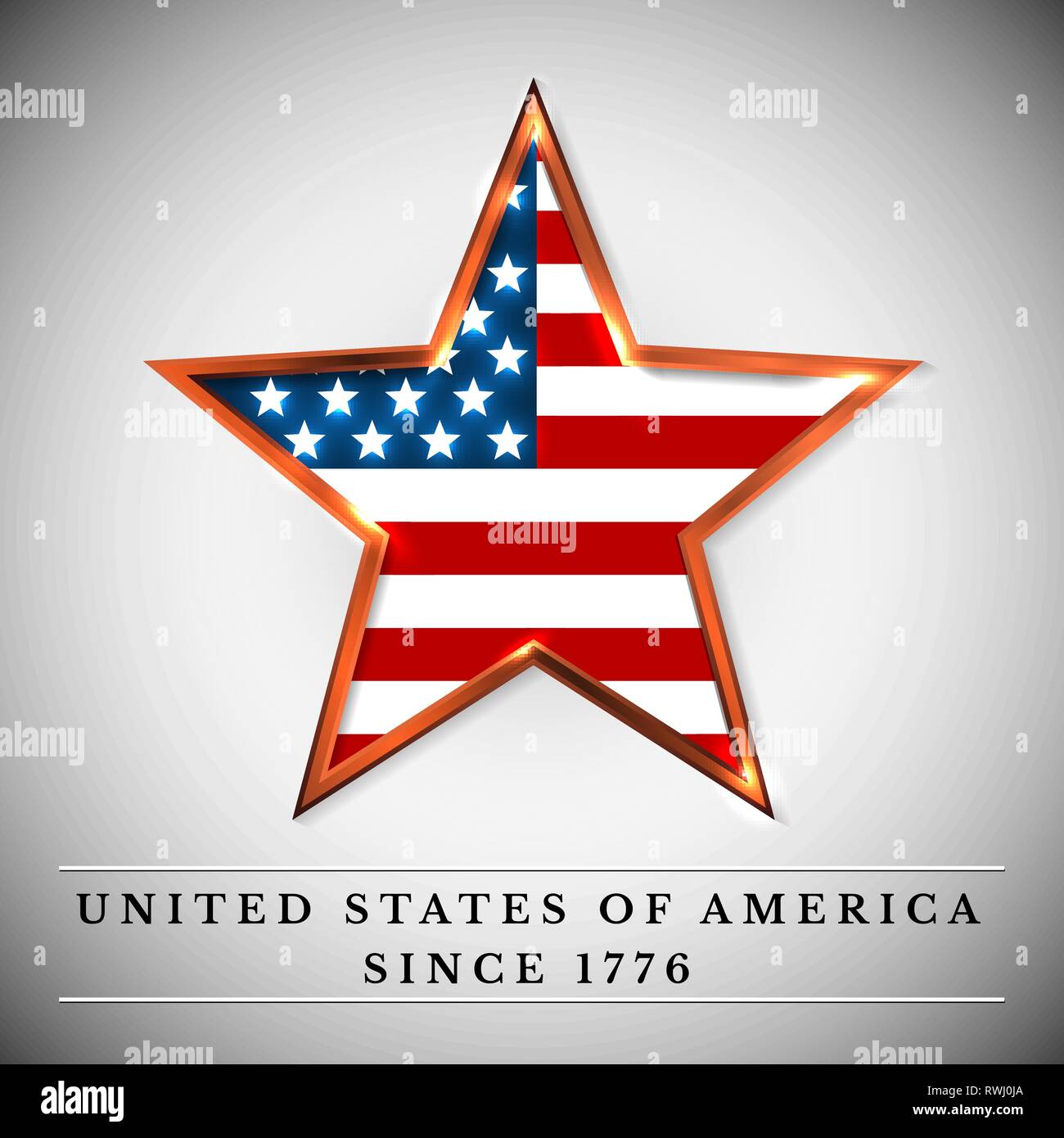 usa star, independence day. Vector illustration Stock Vector Image ...