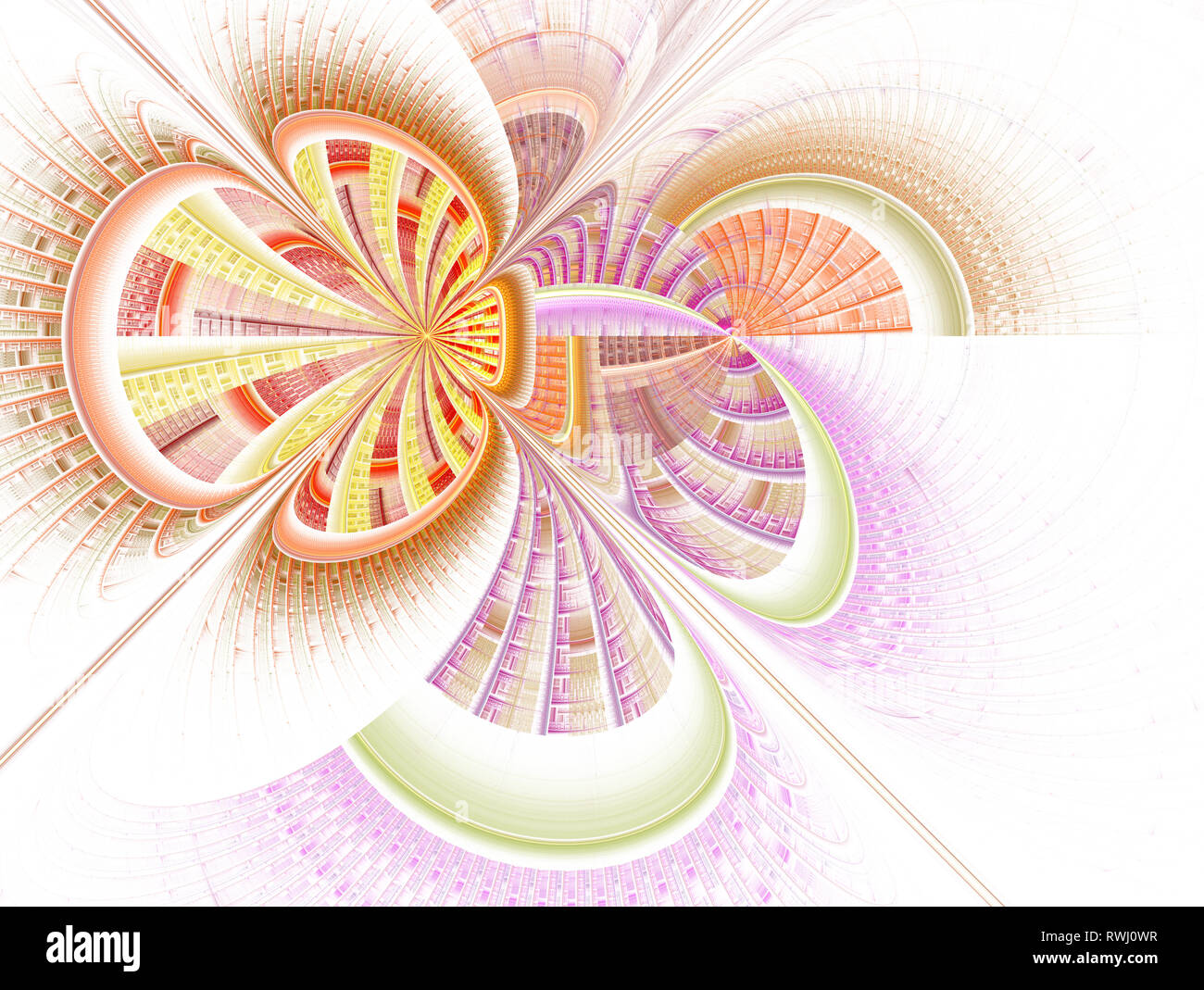 Stylized images of flowers and intersecting spiral lines. The infinity ...