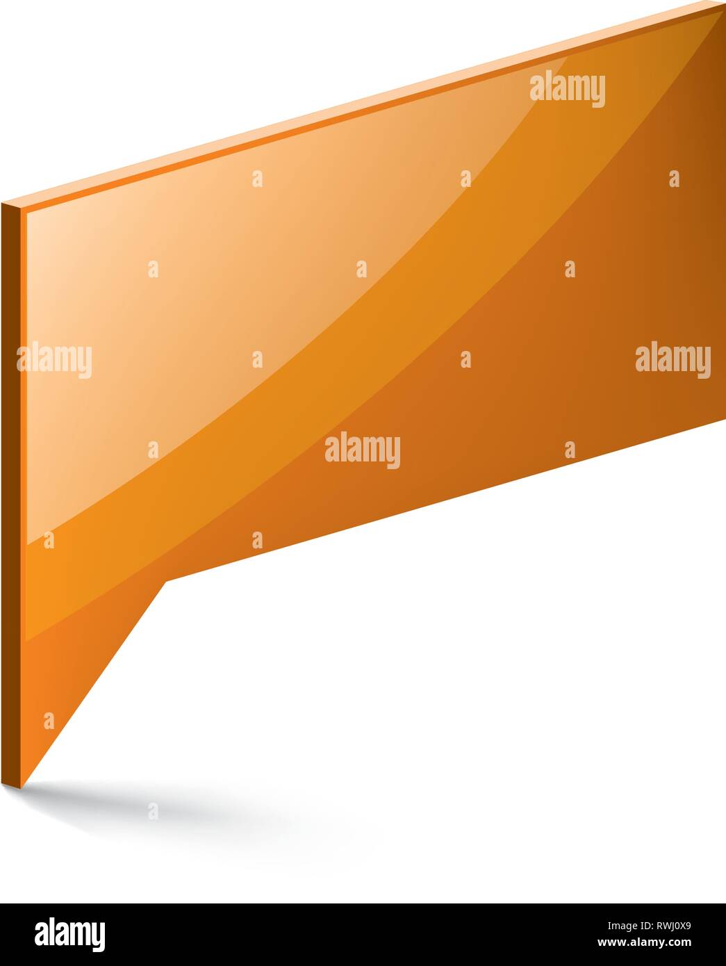 orange sticker on white background. Vector illustration Stock Vector ...