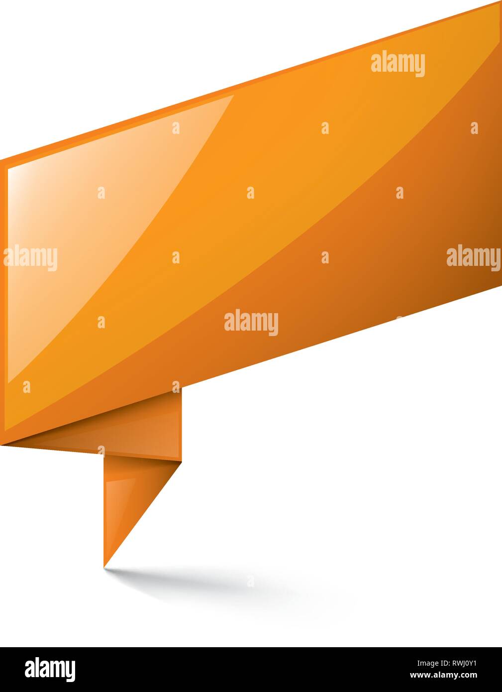 orange sticker on white background. Vector illustration Stock Vector ...