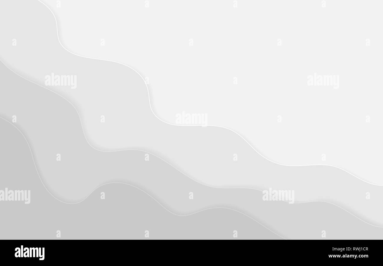 Paper art cartoon abstract waves, holes. Paper carve background. Modern ...