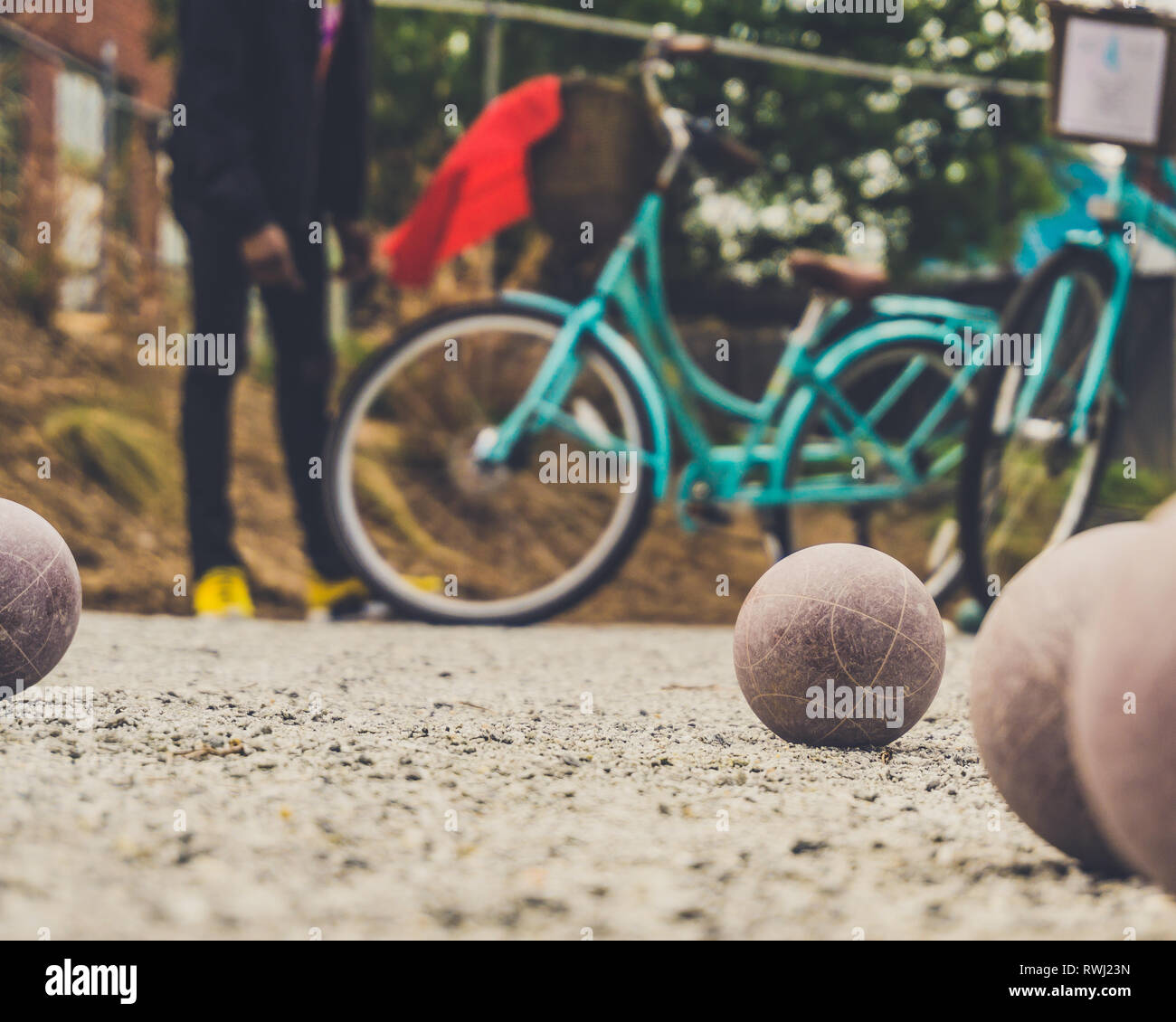 A Game of Petanque or Boules Stock Photo - Alamy