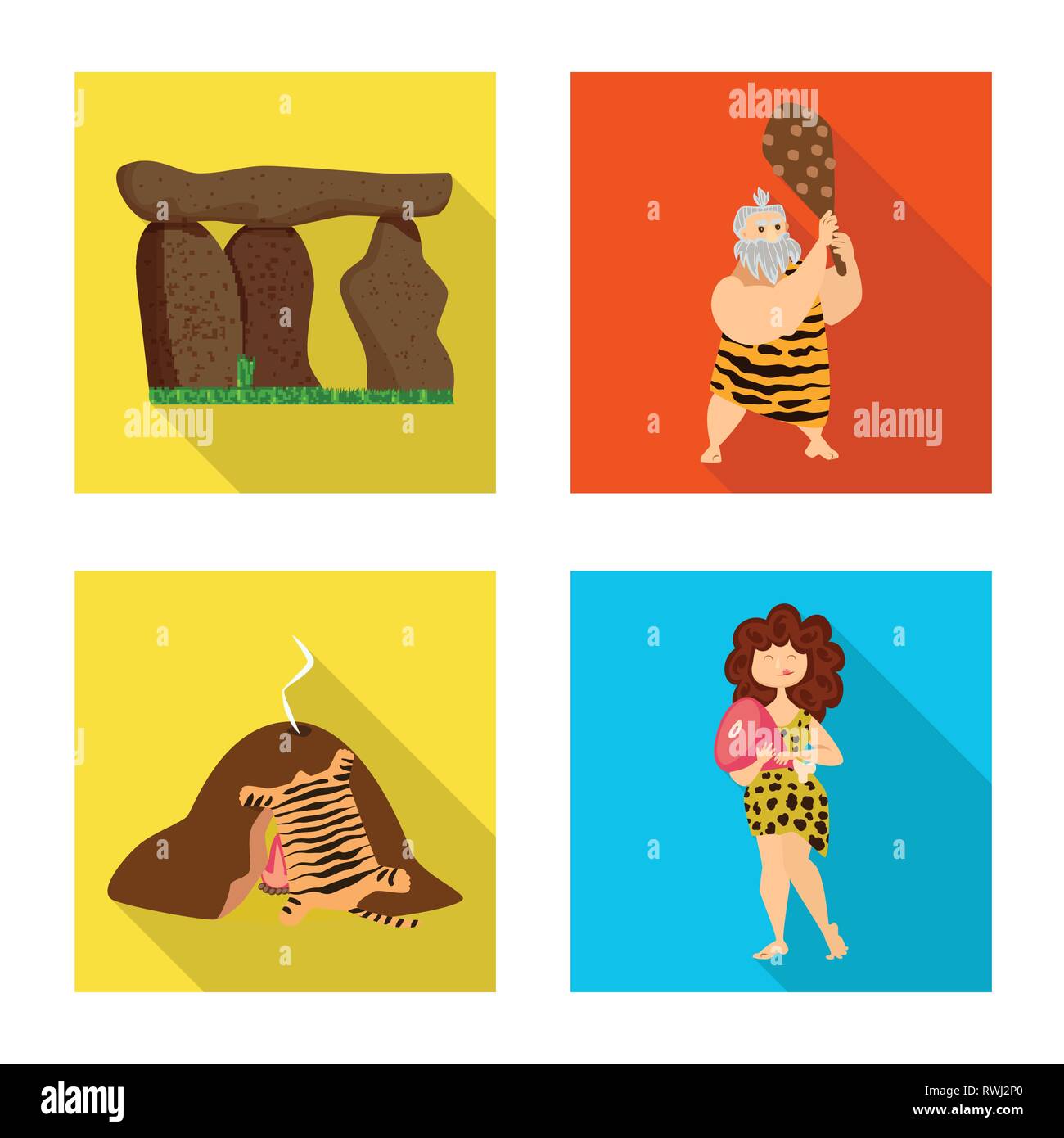 Neanderthal dwelling Stock Vector Images - Alamy