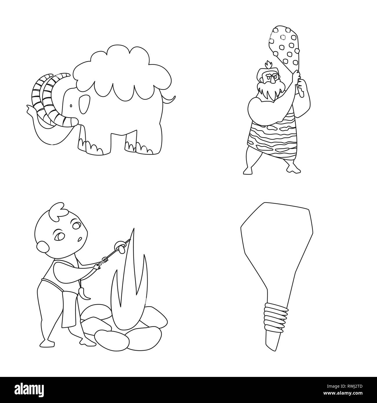 mammoth,man,kid,cudgel,animal,primeval,prehistoric,weapon,tusk ...