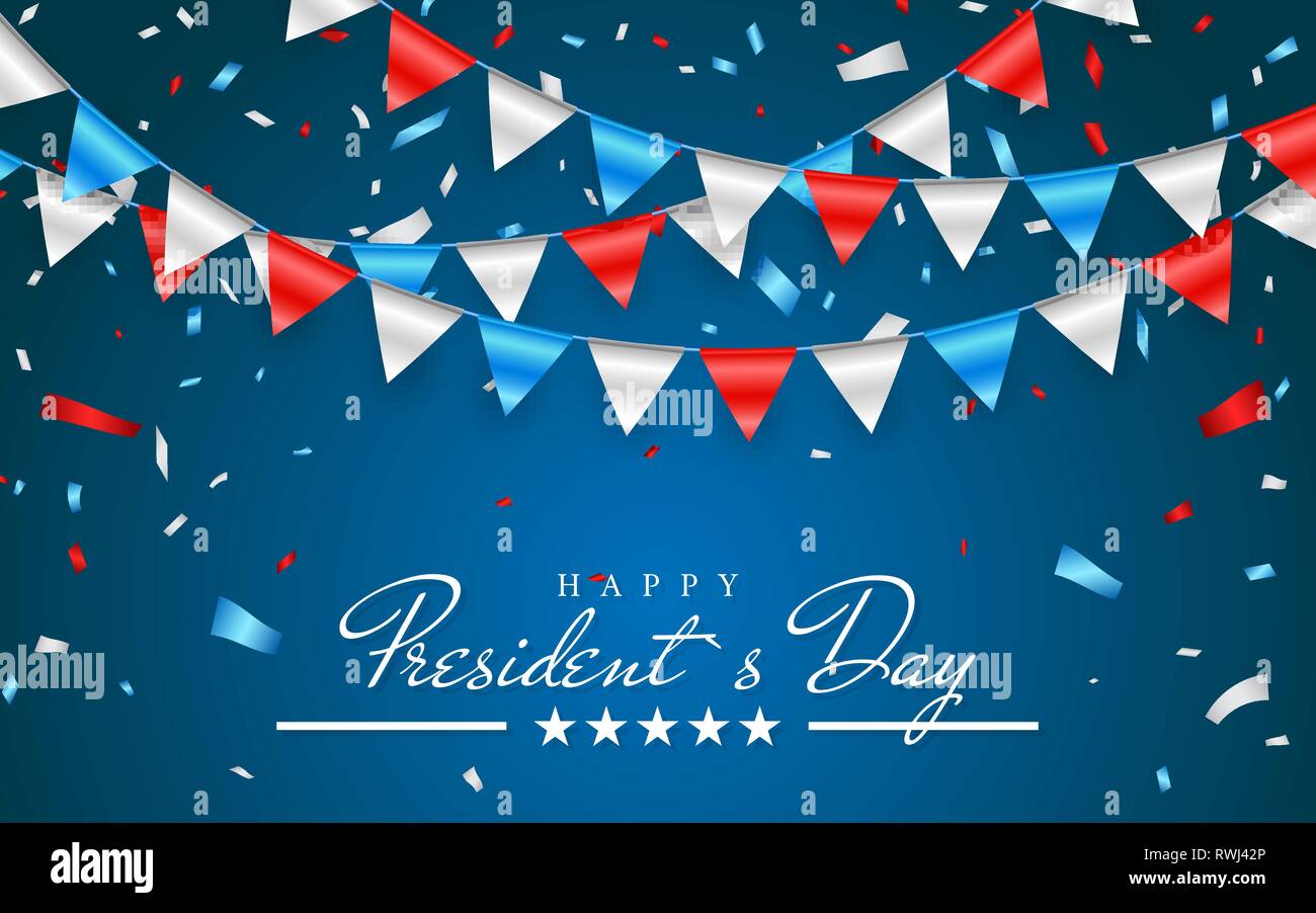 Illustration Patriotic Background with Bunting Flags for Happy ...
