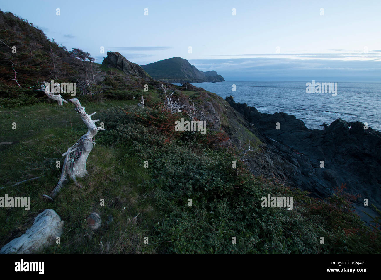 Sunset , Trout River, Gros Morne National Park, Newfoundland and ...