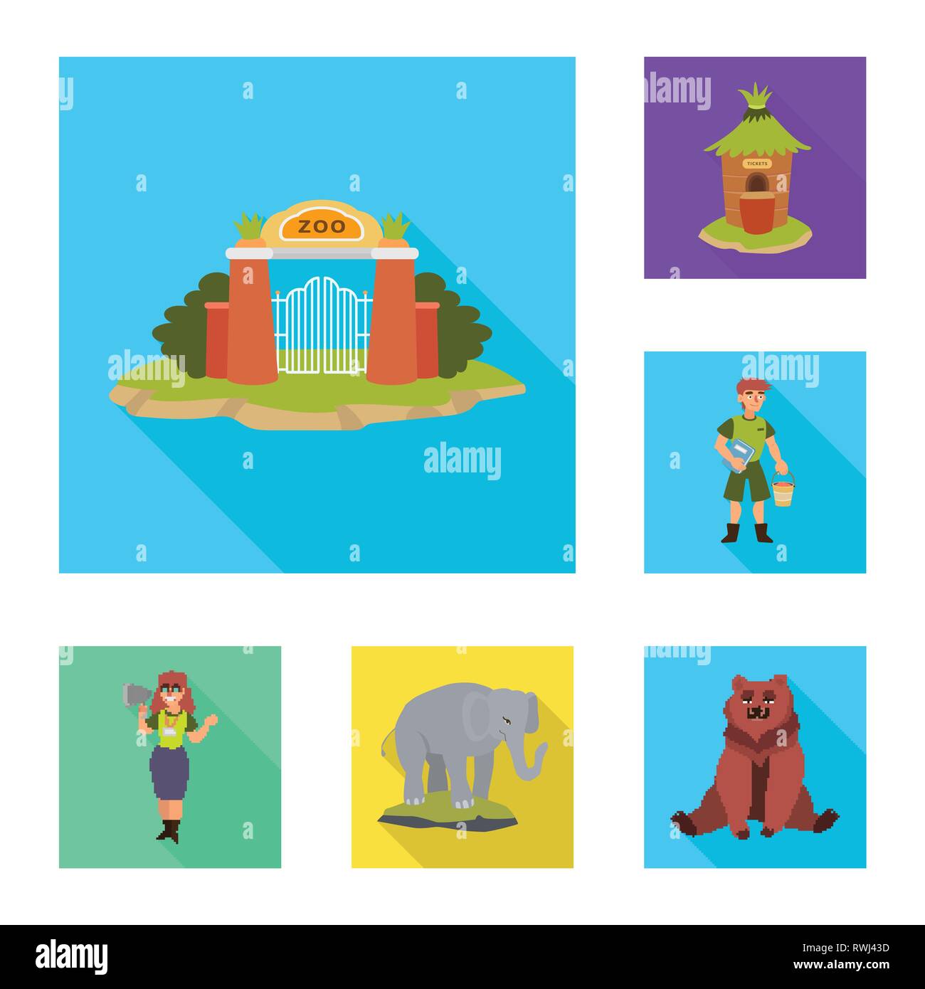 Safari guide elephant Stock Vector Images - Alamy